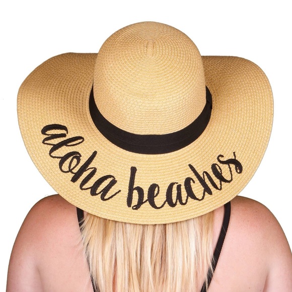 Accessories | Aloha Beaches Sun Beach Hat Straw Hat Brand New | Poshmark